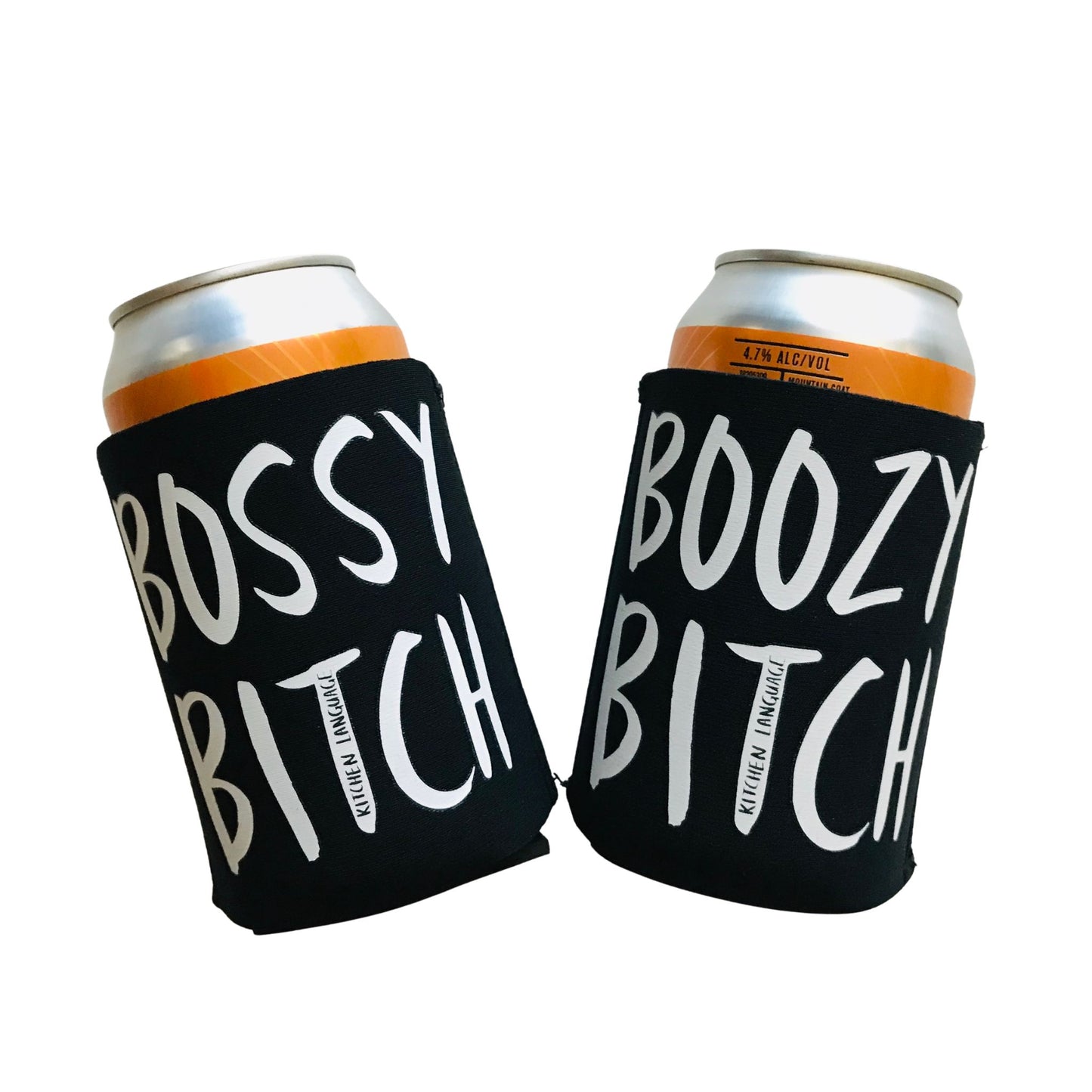 Boozy Bitch/Bossy Bitch stubby holder I Kitchen Language